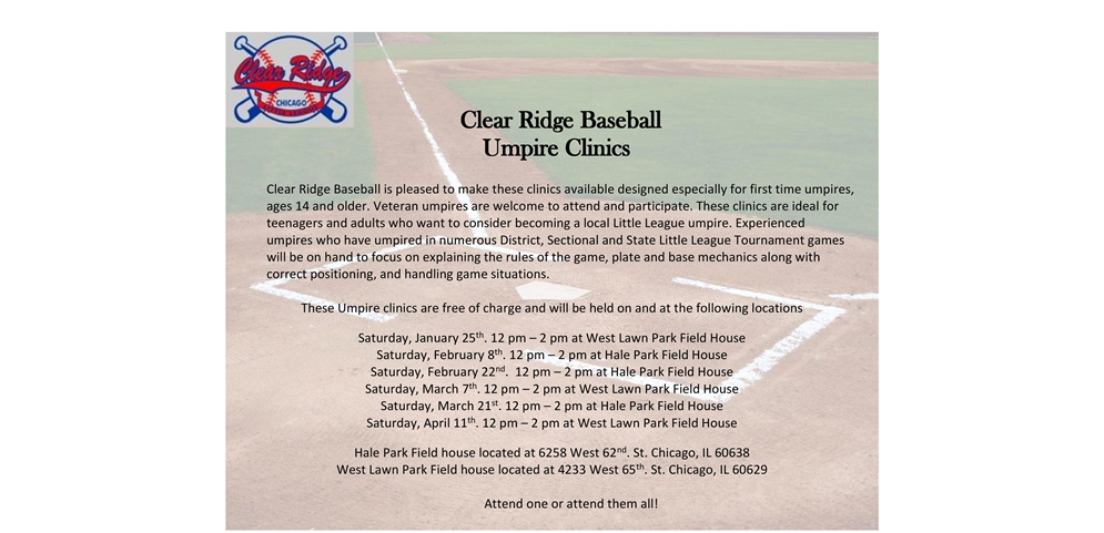 Clear Ridge Little League > Home